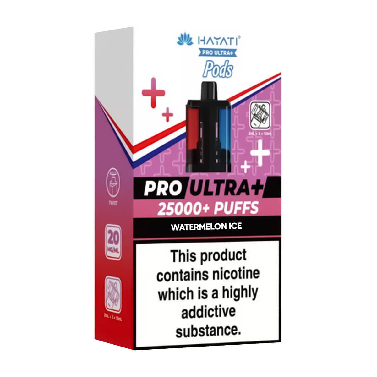 Watermelon Ice Pro Ultra Plus 25K Prefilled Pod + Refill by Hayati ...