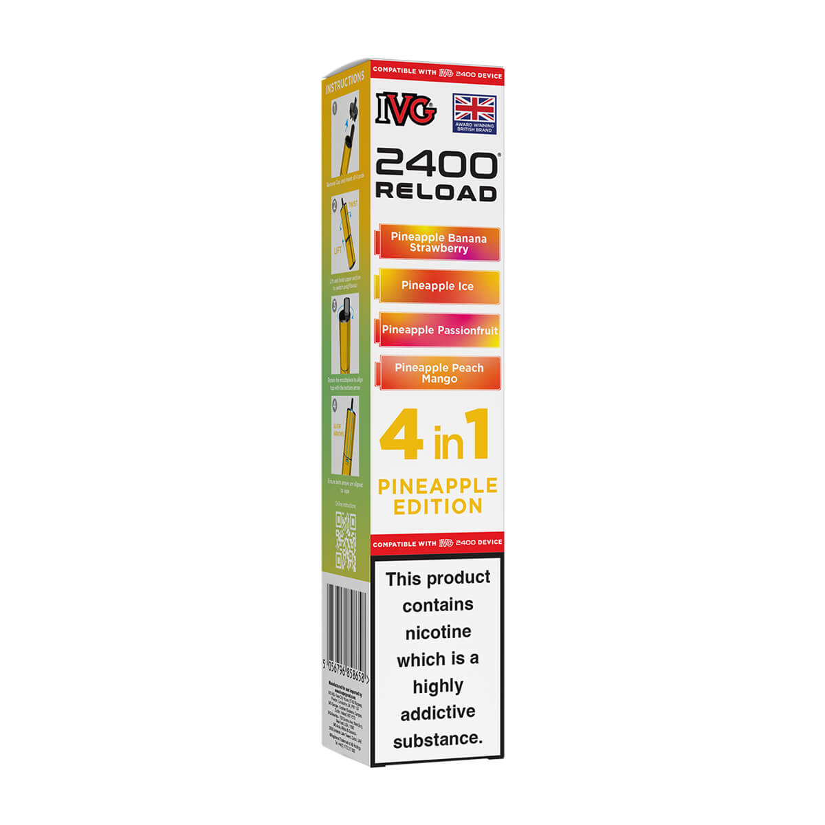 Pineapple Edition IVG 2400 Reload Prefilled Pods – Vape 360 Uk